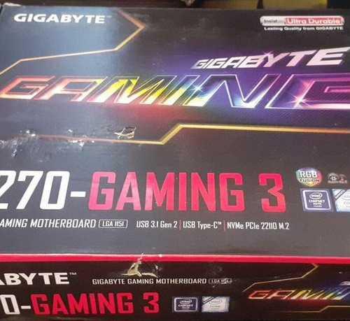 Gigabyte H270-Gaming 3 LGA 1151. Новая в коробке