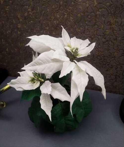 Пуансеттия искусственный цветок Икея