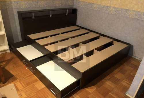 Кровать двуспальная с ящиками 160 200