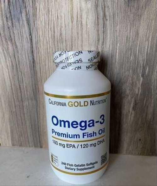 California Gold Nutrition Omega-3 180/120 240шт