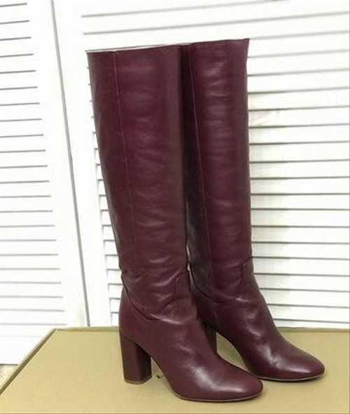 Сапоги zara кожа