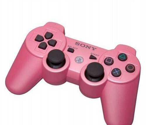 Джойстик для игровой приставки PS 3 розовый