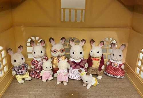 Sylvanian Families домики, ванная, кролики