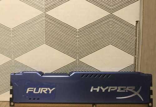 Kingston HyperX Fury (blue) ddr3 4gb 2 модуля