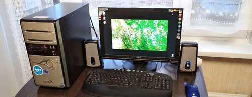 Компьютер Б/У (2008 года) с монитором 19 дюймов