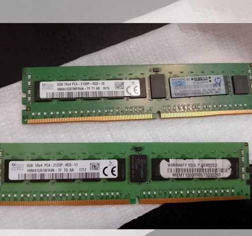 Ddr4 серверная память 8gb 2133 ecc micron/sk 2 шт