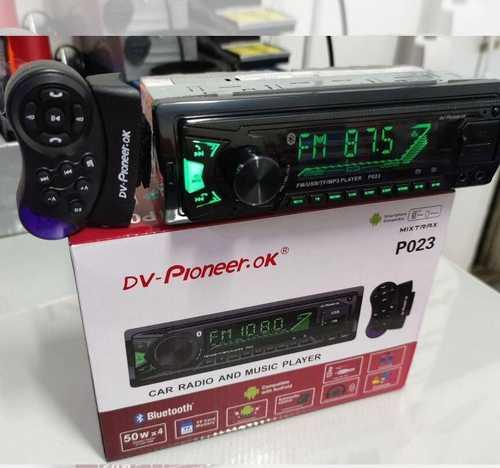 Магнитола Pioneer 023,Bluetooth/USB/пульт на руль