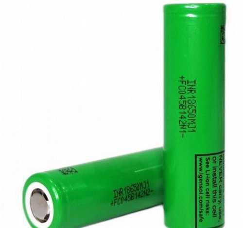 Аккум. 18650MJ1 Li-ion 3.7V 3500mAh LG (высокотоковые) 10А (зелёный)