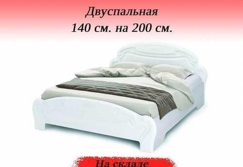 Кровать белая 140 см с подъёмным механизмом