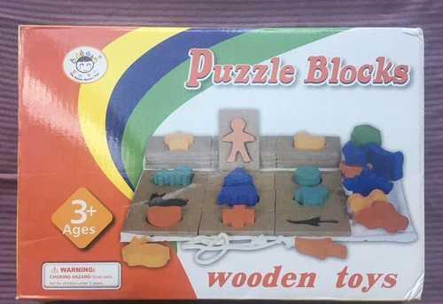 Развивающая игрушка-пазл puzzle blocks