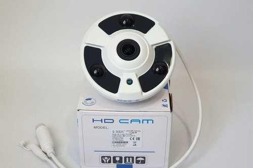 Камера IP панорамная fisheye 5 Мп PoE с микрофоном