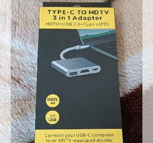 Переходник type-c на hdmi,usb