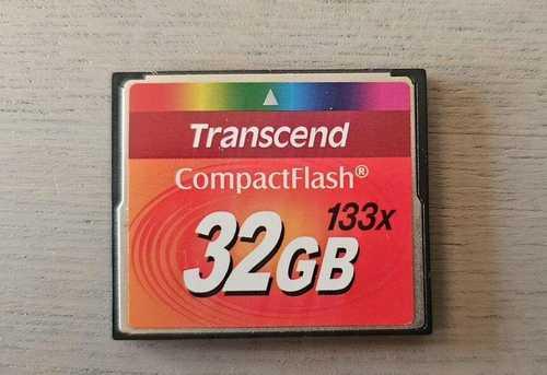 Карта памяти Transcend compact flash 32 GB