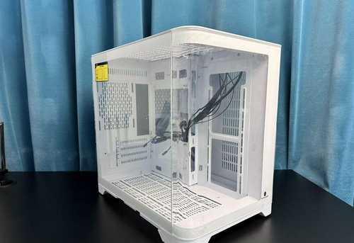 Белый компьютерный корпус аквариум M-ATX