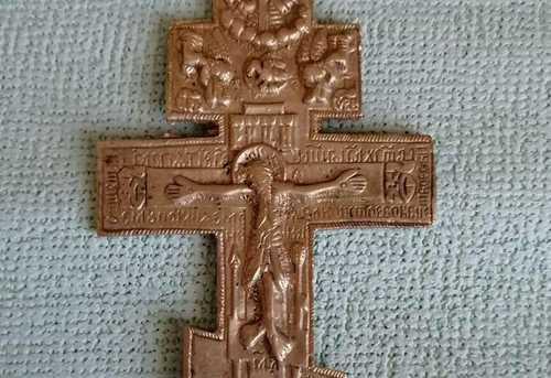 Крест старинный из латуни