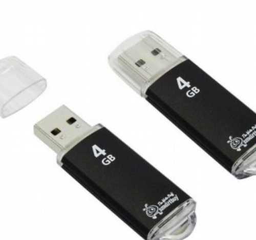 Флешка USB2.0 4Gb SmartBuy V-Cut silver