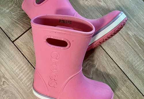 Резиновые сапожки на девочку Crocs