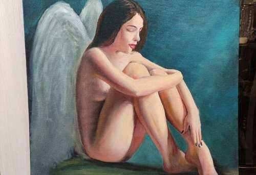Картина маслом на холсте Ангел девушка