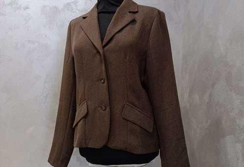 Пиджак коричневый женский приталенный 40 42