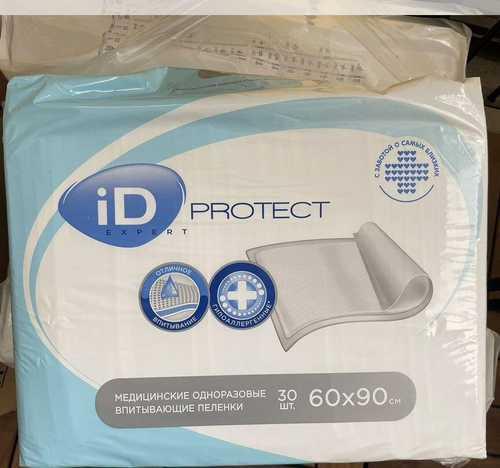 Пеленки одноразовые 60х90 id protect