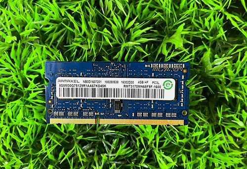 Оперативная пaмять ramaxel DDR3L SO-dimm 4Gb 1600