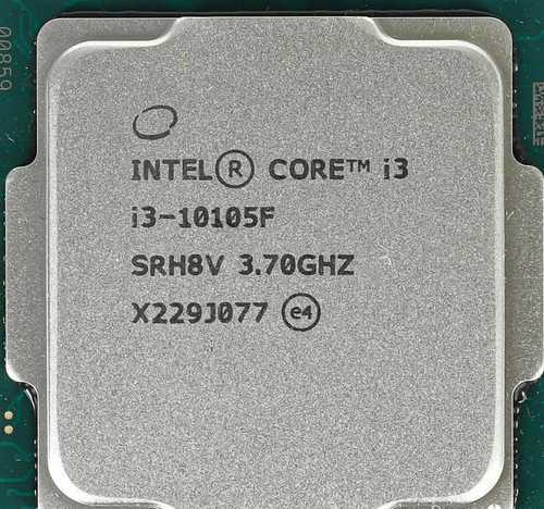 Процессор intel core i3 10105f + боксовый кулер