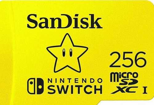 Карта памяти SanDisk microsdxc 256Gb (Super Mario)