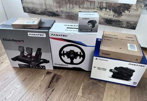 База Fanatec DD Pro, руль BMW GT2 V2, крепление