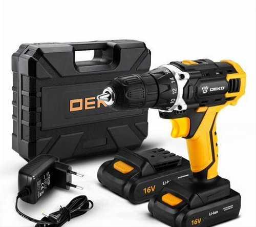 Шуруповерт аккумуляторный Deko dkcd 16FU+набор