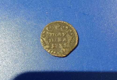 Медная монета полушка 1735