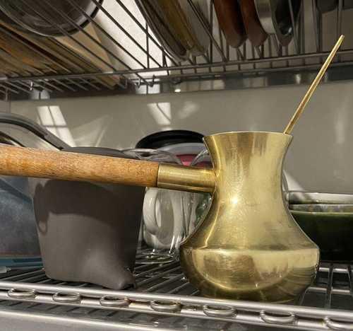 Турка с ложкой латунь СССР