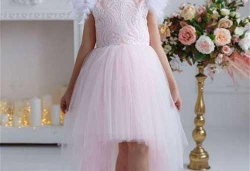 Платье для девочки розовое 128
