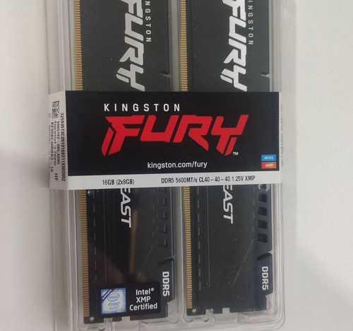 Оперативная память Kingston DDR5 2x8Gb, 5600MHz