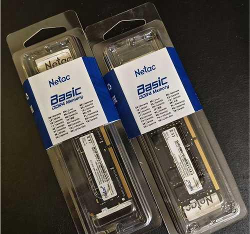 Оперативная память sodimm ddr4 Netac basic 8gb