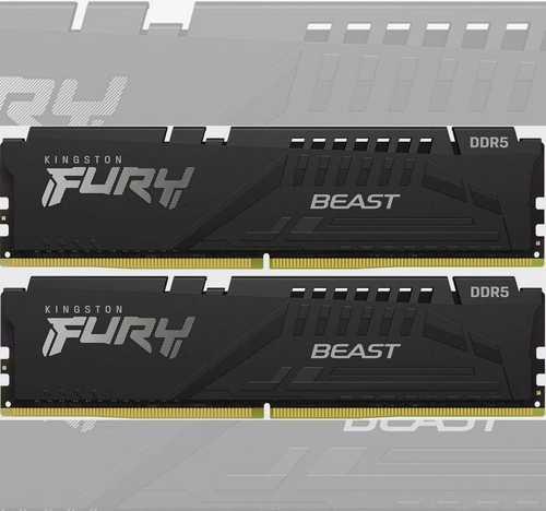 Оперативная память Kingston Fury Beast Black KF564C32BB-16 DDR5 - 1x 16гб 6400мгц, dimm, Ret KF564C3