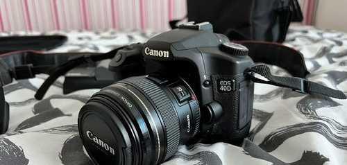 Фотоаппарат canon 40d + портретник 85 mm/1,8
