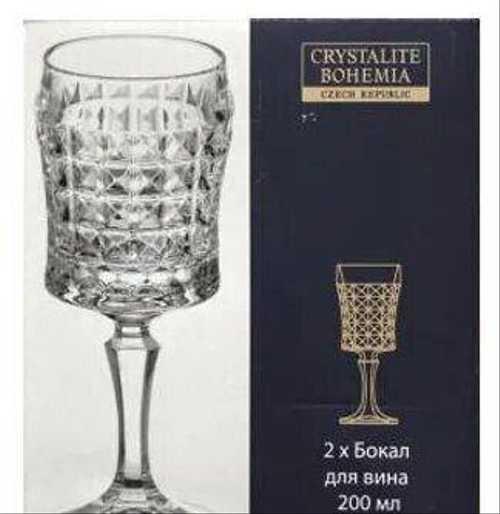 Набор бокалов Crystalite Bohemia Diamond для вина