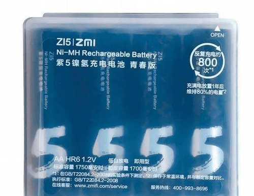 Аккумуляторные батарейки ZMI ZI5 AA 1700ma
