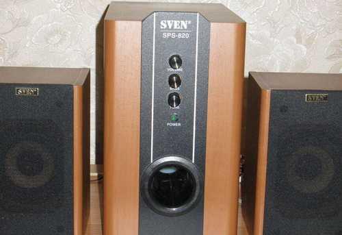 Колонки и сабвуфер акустические Sven SPS-820 Brown