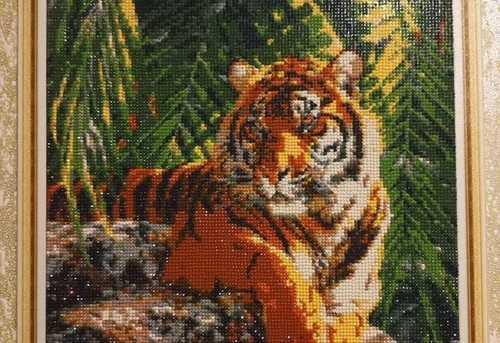 Картина алмазная готовая тигр