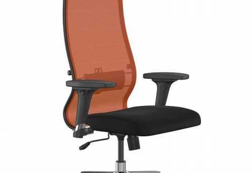 Кресло Метта Ergolife Sit 10, хром, оранжевый/черн