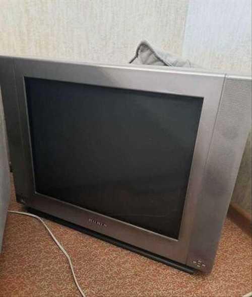 Рабочий цветной телевизор rubin большой без пульта