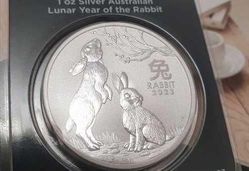 Монета серебро лунар год Кролика Apmex