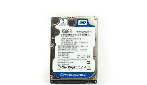 Жесткий диск для ноутбука WD 750GB