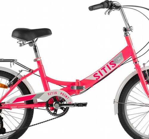 Велосипед sitis point 7sp 20" (2024) Pink-White-Grey Sta37