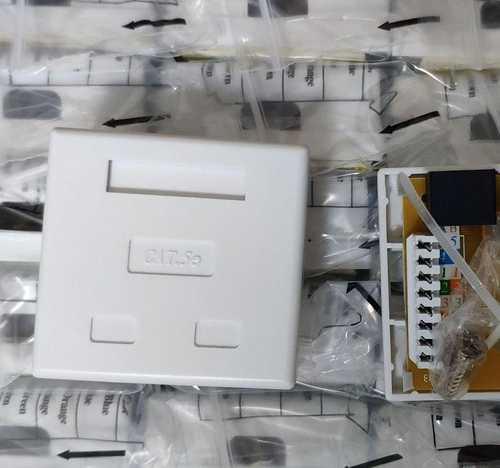 Новая интернет розетка двойная rj-45 cat 5e