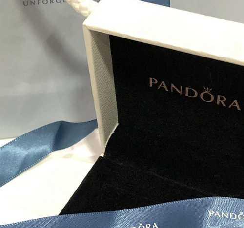 Pandora шарм серебро золото