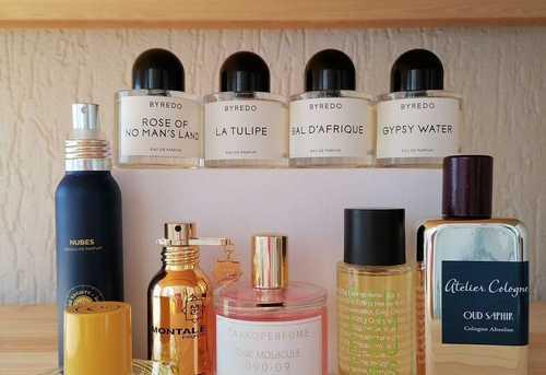 Byredo, Montale, Atelier Cologne распив