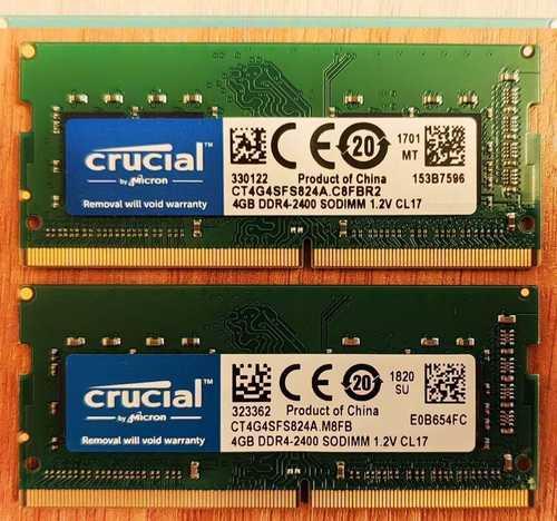 DDR4-2400 8 gb (2x4 gb) sodimm 1.2v