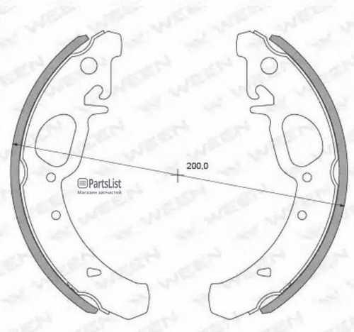 Колодки тормозные барабанные 1522470